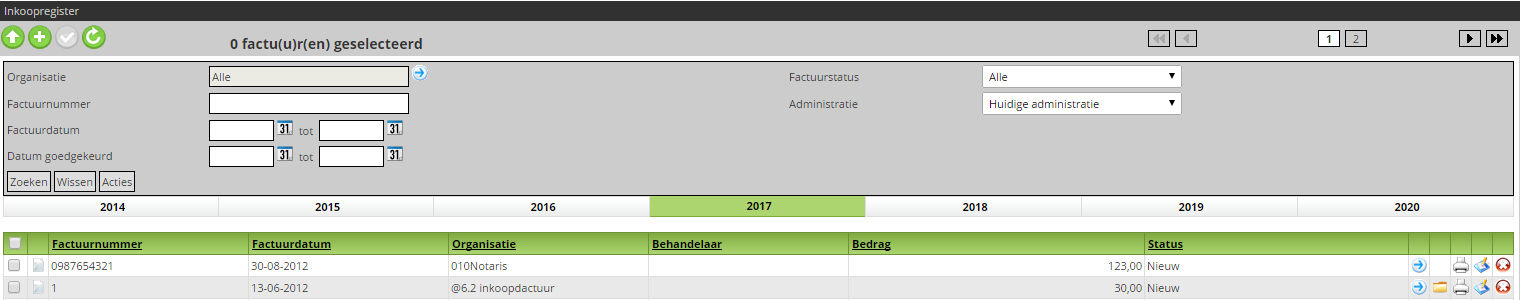 inkoopregister | Support