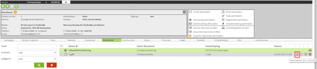 Polisblad als contract aanmerken - Faster Forward Support